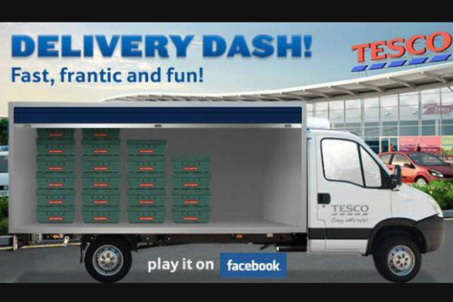 Tesco debuts 'Delivery Dash' Facebook game