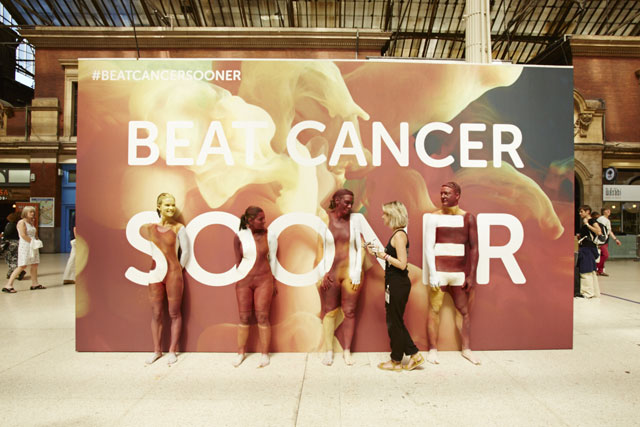 Cancer Research UK uses four cancer survivors for human billboard