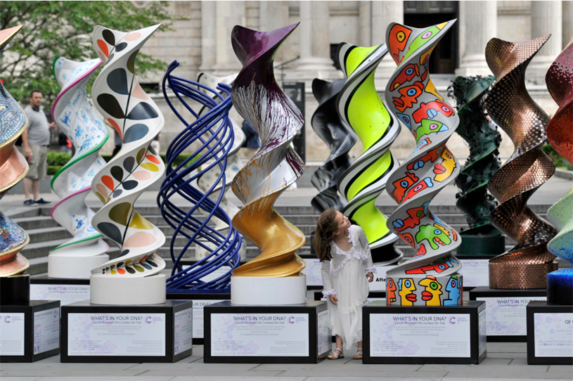 In pictures: Cancer Research launches DNA sculptures around London