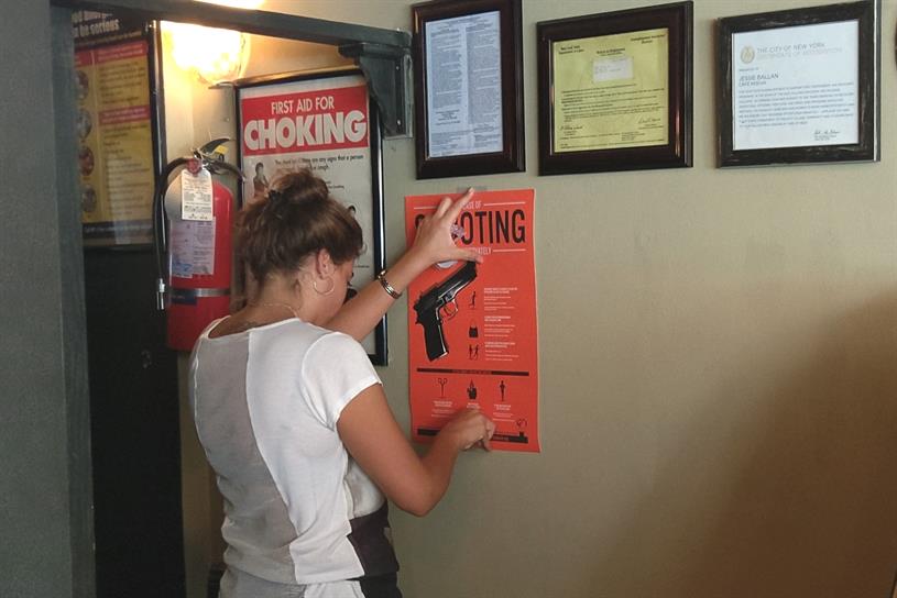 Saatchi goes door-to-door in NYC with mass-shooting poster | Campaign US