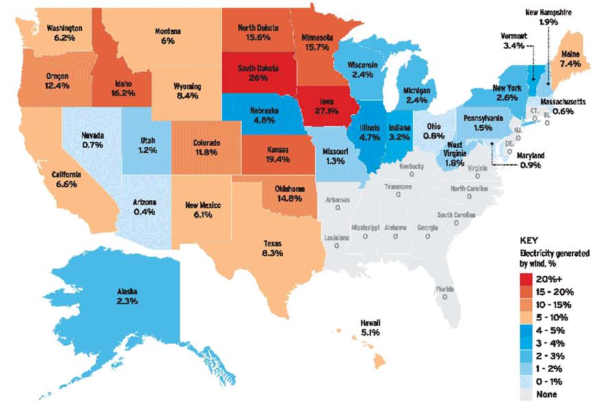 Mapping wind across states | Windpower Monthly
