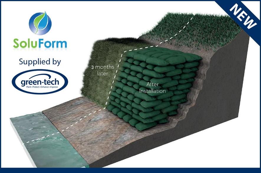 Green-tech launches new SoluForm MSE Soil Filled Bagwork | HortWeek