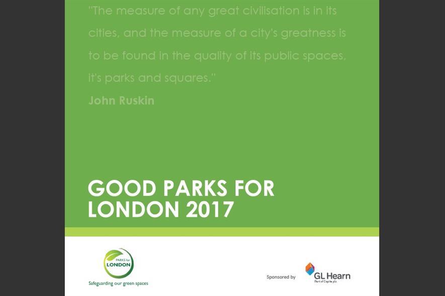 Good Parks for London benchmarking report measures all London boroughs ...