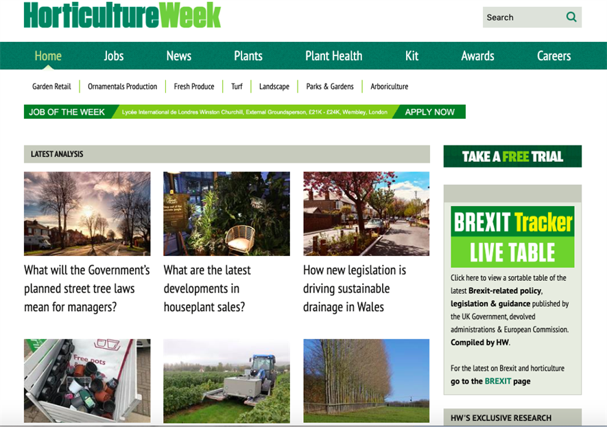 Horticulture Week shortlisted for Website of the Year | HortWeek