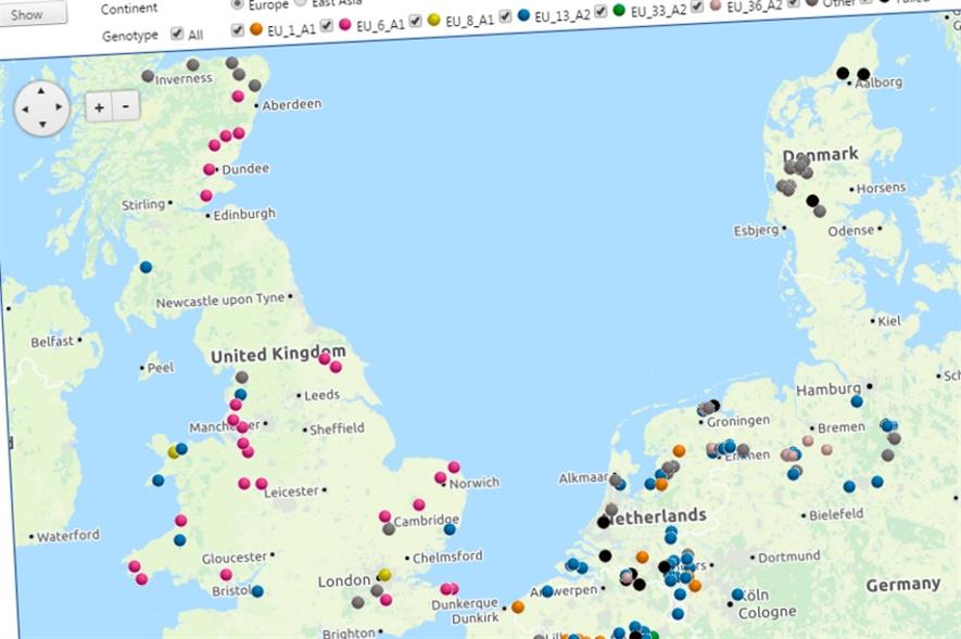 Consortium's online map gives insights into potato late blight ...