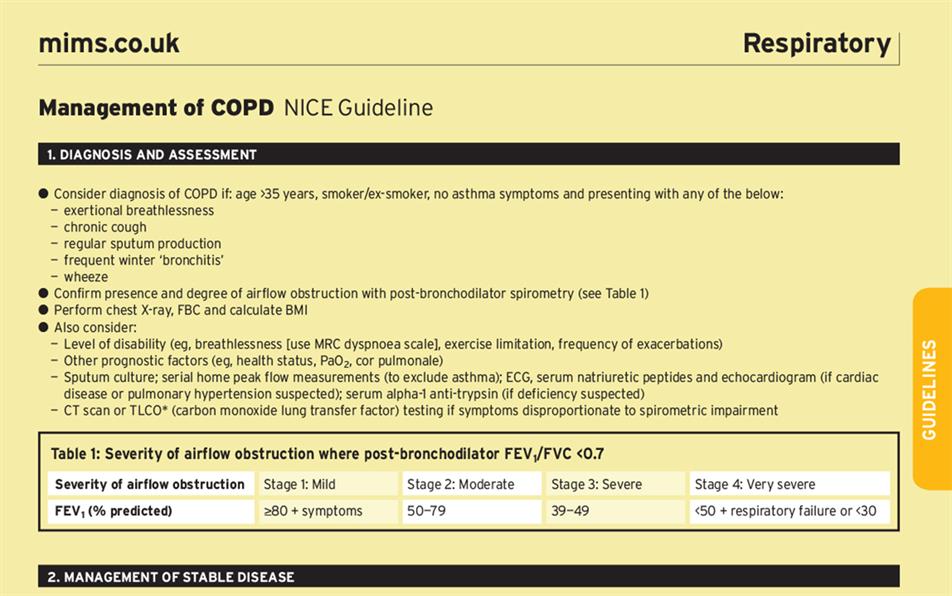 Quick-reference MIMS COPD prescribing resources updated | MIMS online