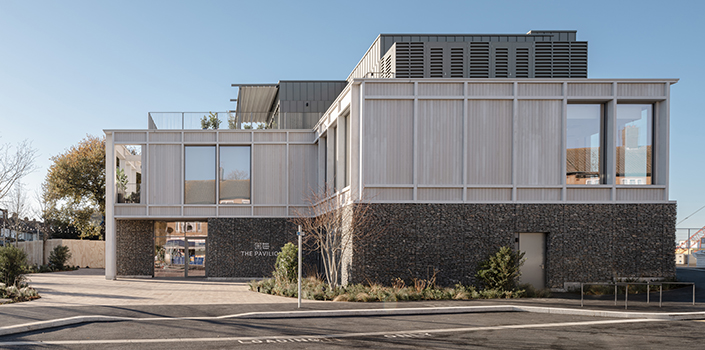 Moxon Architects’ CLT Visitor Pavilion in North London