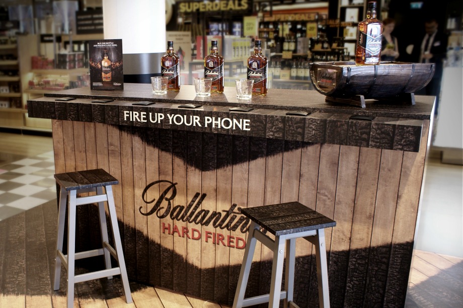 Ballantine's creates multi-sensory bar for airport activations