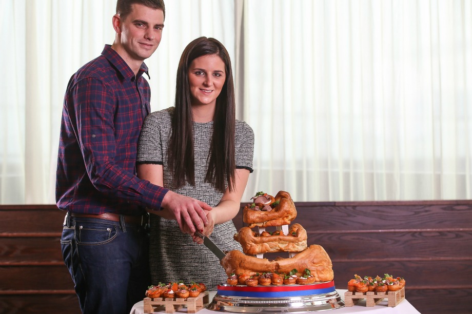 Aunt Bessie's creates three-tier Yorkshire pudding wedding cake