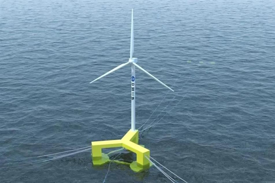 China’s first floating wind turbine ready for installation | Windpower ...