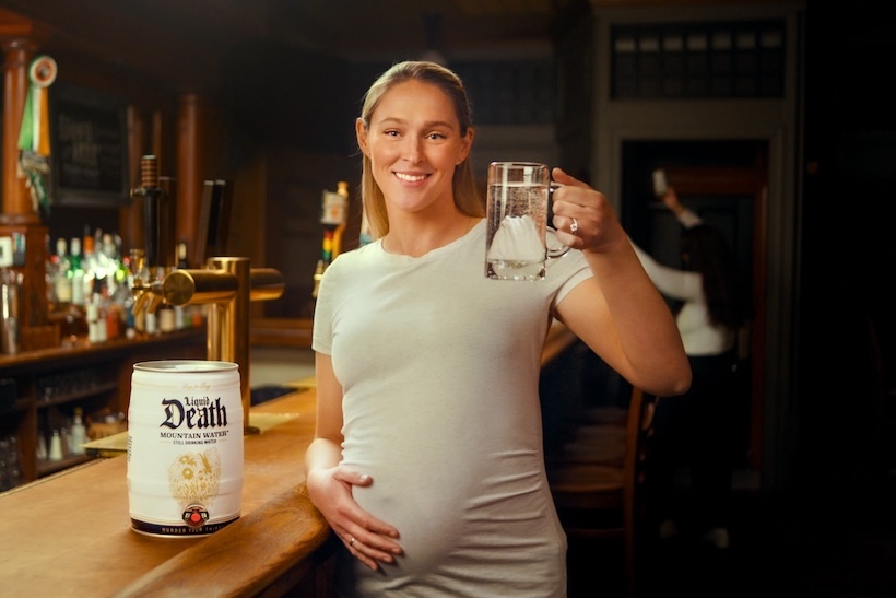 Liquid Death and Kylie Kelce promote ‘Kegs for Pregs’ in latest collab ...