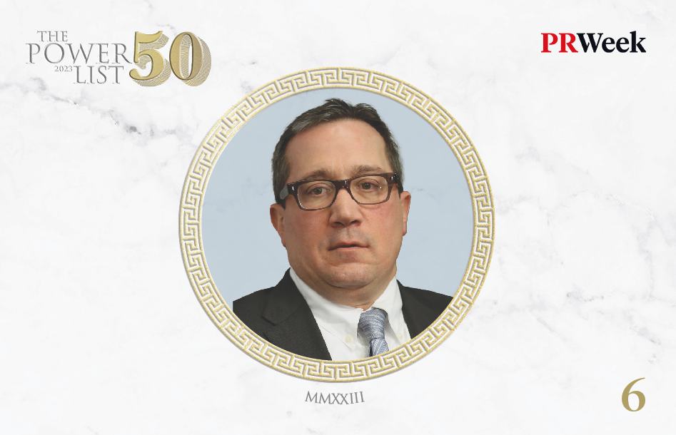 PRWeek Power List 2023 - 6. Tony Fratto, Goldman Sachs | PR Week