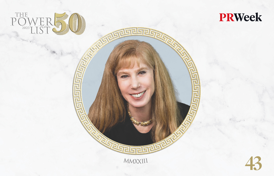 PRWeek Power List 2023 - 43. Kathy Bloomgarden, Ruder Finn | PR Week