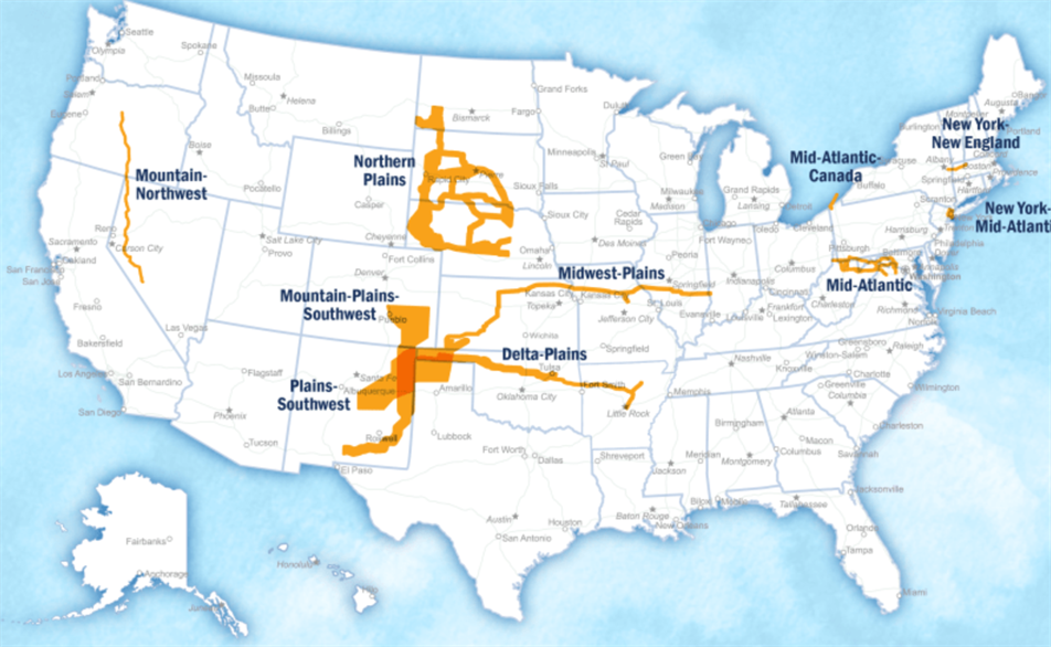 10 sites identified for US transmission plan