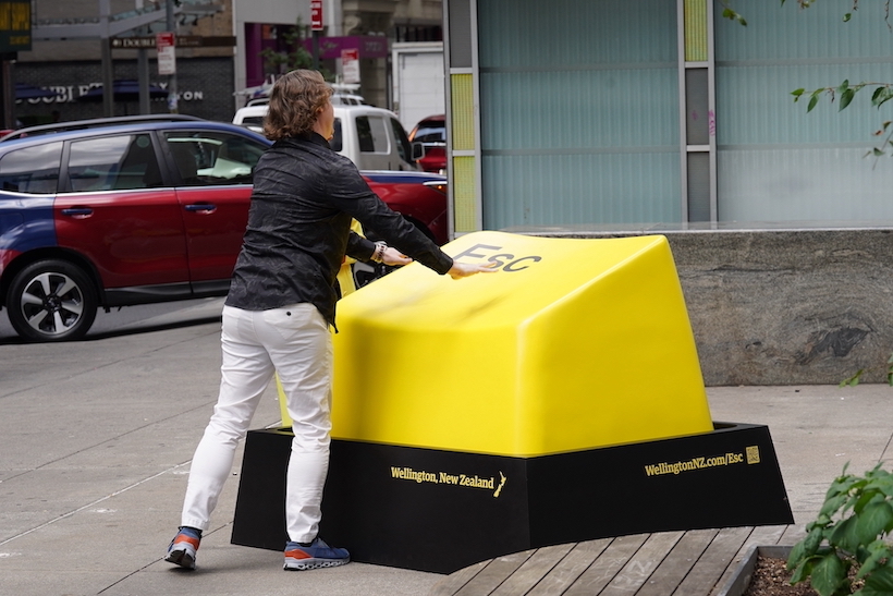 Why WellingtonNZ planted a giant ‘Esc’ button in New York City ...