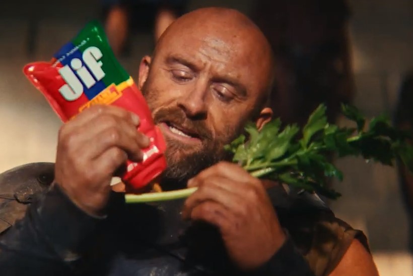 Gladiators 'fight to the Jif' in new ad for Jif Squeeze Peanut Butter