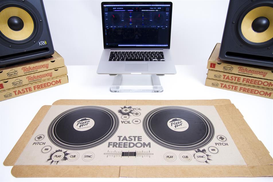 Pizza Hut "DJ pizza box" by Lexis