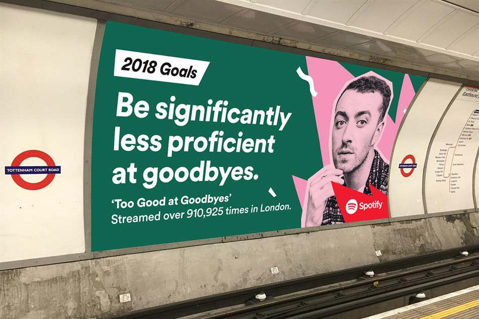 Spotify "2018 goals" by Spotify | Campaign US
